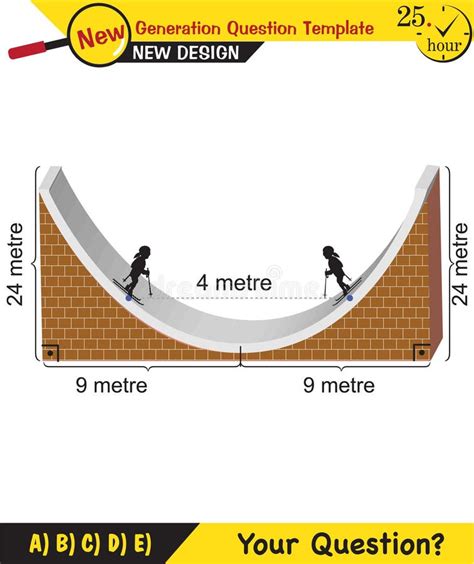 Math Parabola Graph Parabolic Next Generation Problems Exam Question Stock Vector