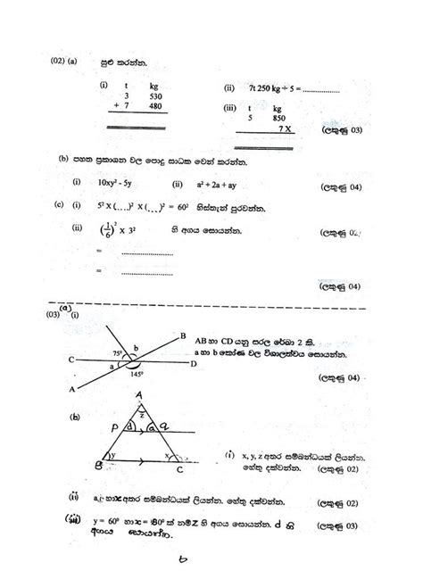 Grade 7 Maths Past Papers 3rd Term