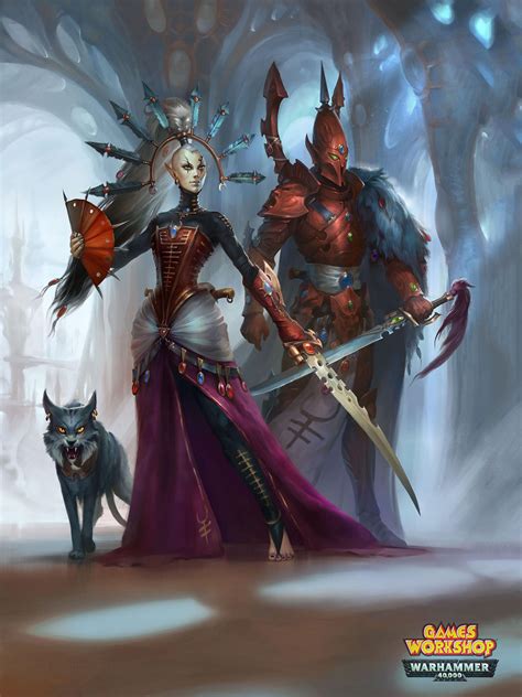 Eldar Yvraine And The Visarch Warhammer 40k Drawn By Anna Lakisova