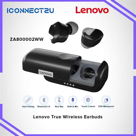 Lenovo Tws True Wireless Sound Enhanced Touch Control Ipx Wireless Earbuds Za Ww