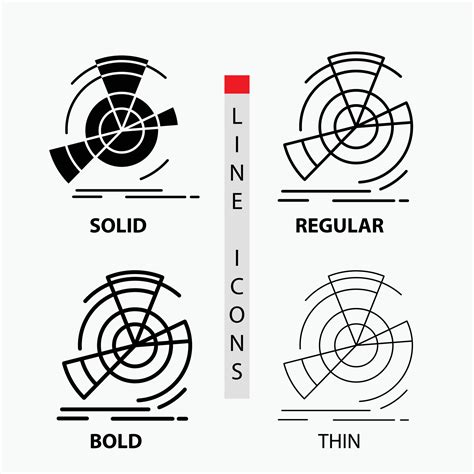 Data Diagram Performance Point Reference Icon In Thin Regular Bold Line And Glyph Style