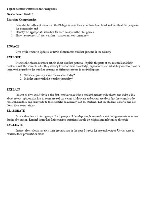 Weather Patterns Pdf