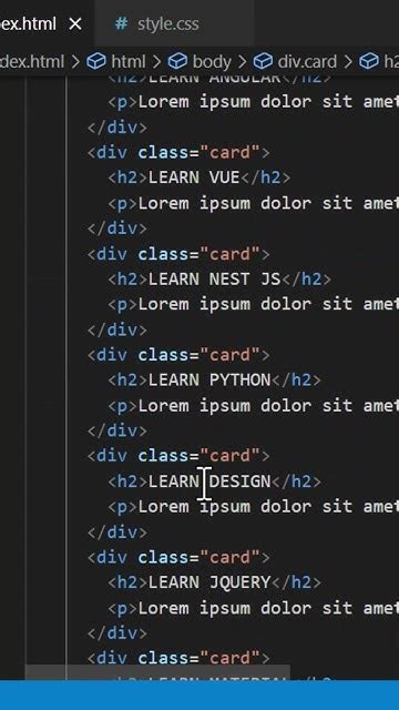 Developer Sticky Cards Shorts Html Css Mswminthn Youtube