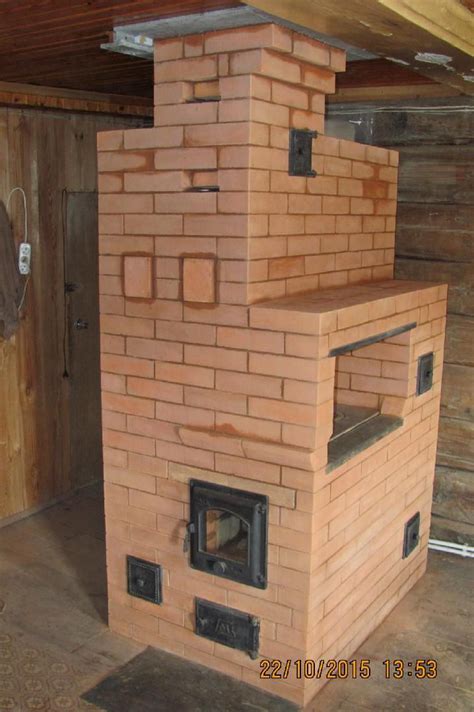 Печь голландка с плитой и духовкой своими руками Каменные очаги Кирпичные камины Домашний запах
