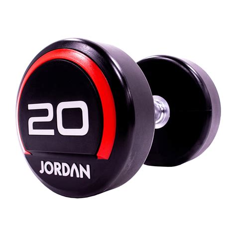 Jordan® Urethane Dumbbells Up To 75kg Red Jordan Fitness