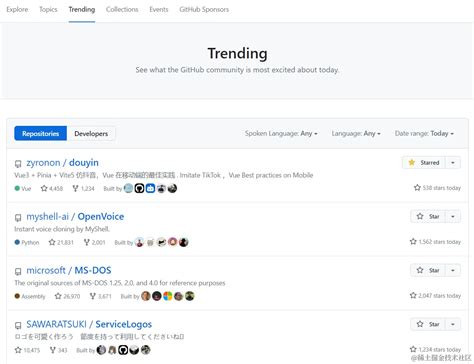 我用 Vue 模仿抖音的项目登上 Github 全球热榜第一了！！昨天我发现 Github 上怎么突然这么多 Star 掘金