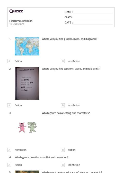 แผ่นงาน สรุปข้อความนิยาย มากกว่า 50 แผ่นในราคา ชั้นประถมศึกษาปีที่ 1 ใน Quizizz ฟรีและพิมพ์ได้