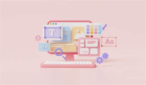 Premium Photo Pc Computer Web Uiux Design With User Interface Web Development Coding