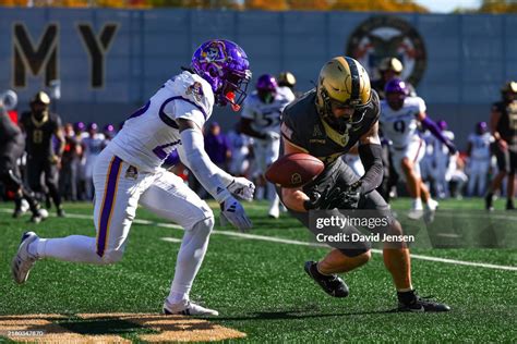Liam Fortner Of The Army Black Knights Drops A Pass During The First