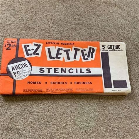 E Z Letter Stencil Company Other Ez Letters Stencils 5 Gothic