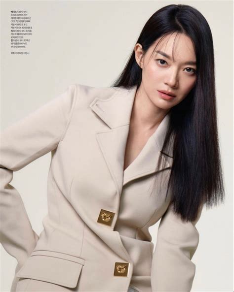 Shin Min Ah 2022 스트레이트 헤어 스타일 배우 모델