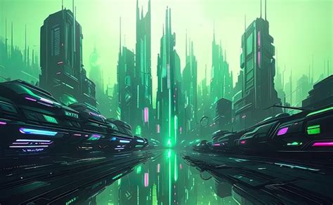 Premium Ai Image Abstract Background Of The Future