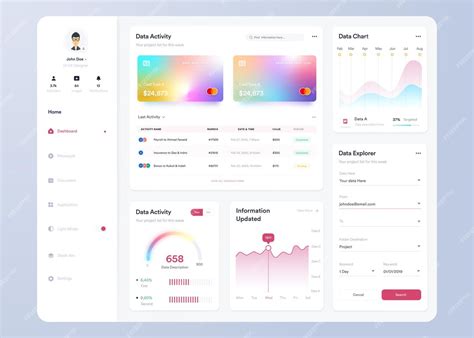 그래프 차트 및 다이어그램이 포함된 인포그래픽 대시보드 Ui Ux 디자인 버스용 웹 인터페이스 템플릿 프리미엄 벡터