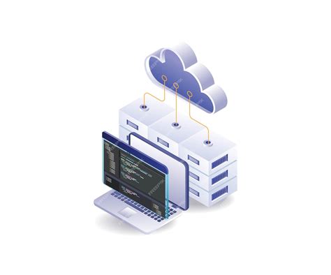 Premium Vector Professional Cloud Server Security Programming Language