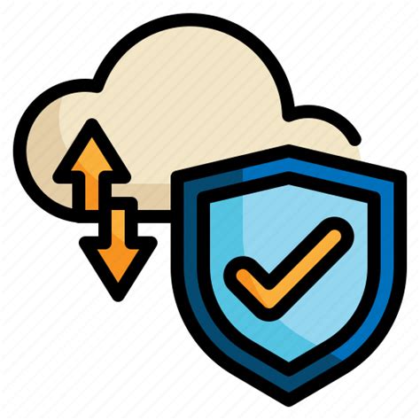 Cloud Computing Data Shield Database Storage Protection Icon Icon Download On Iconfinder