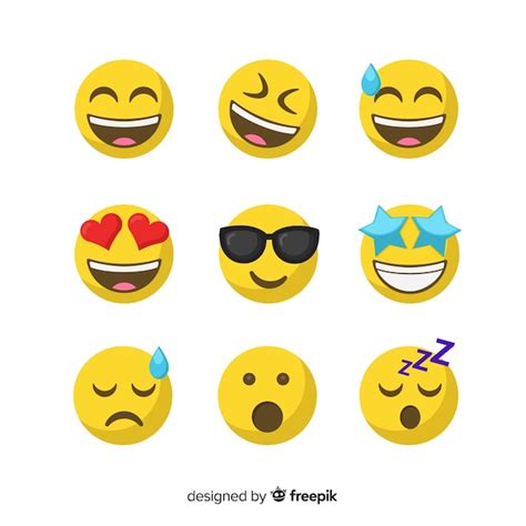 Coleção emoji Vetor Grátis