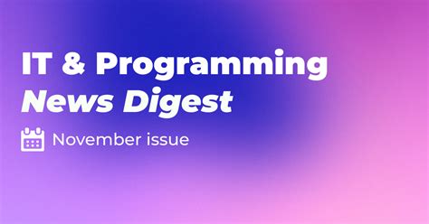It And Programming Digest By Codegym November23 Issue