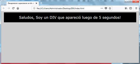 Desaparecer O Apacerecer Un Div Al Transcurrir Unos Segundos Con Jquery Baulphp