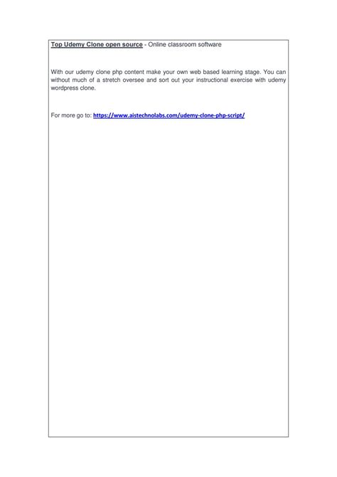 Top Udemy Clone Open Source Online Classroom Software By Appclone Issuu