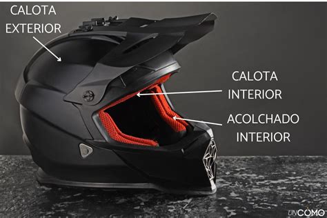 Guía Con Las Partes Del Casco De Moto Y Sus Materiales