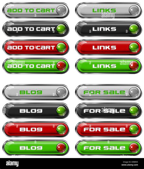 Set Web Buttons Stock Photo Alamy