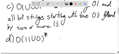 solved describe in words the strings in each of these regular sets a