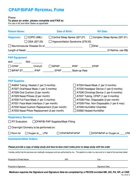 Cpap Order Fill And Sign Printable Template Online Us Legal Forms