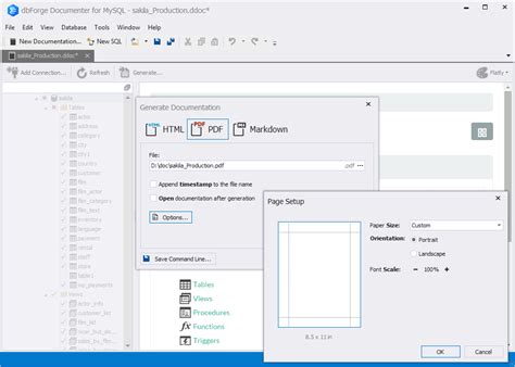 Documenter Mysql Printing