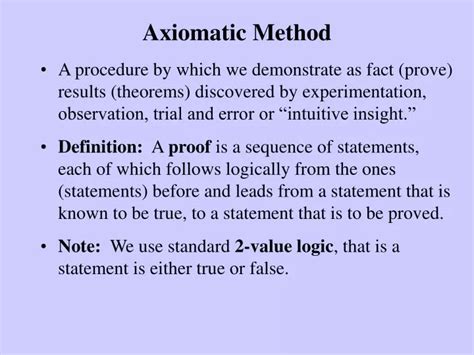 ppt axiomatic method powerpoint presentation free download id 1228811