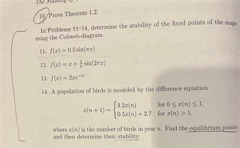 Solved 10 Prove Theorem 1 2 In Problems 11 14 Determine Chegg Com