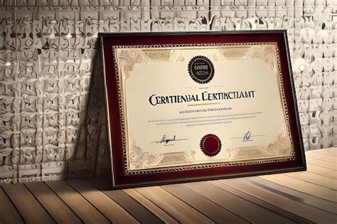 Premium AI Image A Certificate For The D Engineering