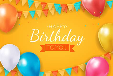 파티 휴일 생일 프로모션 카드 포스터에 대한 현실적인 3d 풍선 배경 벡터 일러스트 레이션 Eps10 기념일에 대한 스톡 벡터 아트 및 기타 이미지 Istock