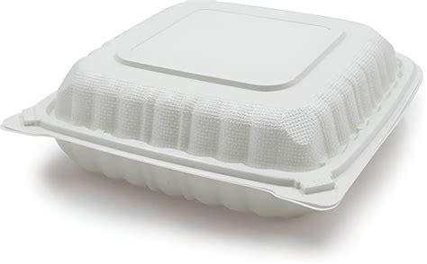 Ritepak 9 X 9 Mfpp White Hinged Microwavable Container 150cs P
