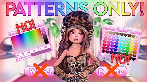 Dress To Impress But I Can Only Use Patterns Roblox Youtube