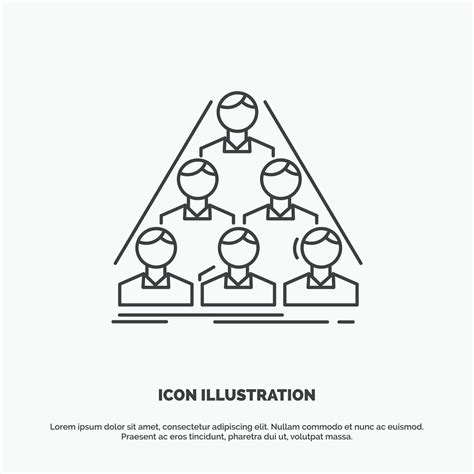 Team Build Structure Business Meeting Icon Line Vector Gray Symbol For Ui And Ux Website