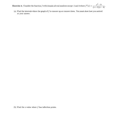 Solved Exercise 4 Consider The Function F With Domain All