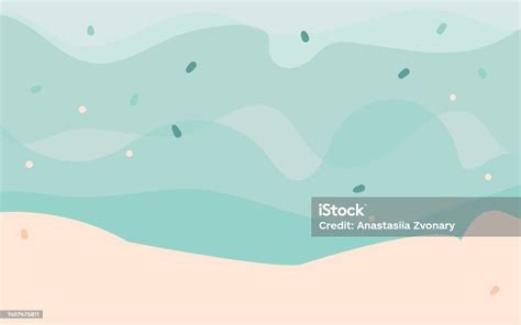 손으로 그린 벡터 추상 만화 그래픽 여름 시간 수 중 바다 아래 일러스트 배경 복사 공간 디자인 이나 블루 색상에서 텍스트에 대