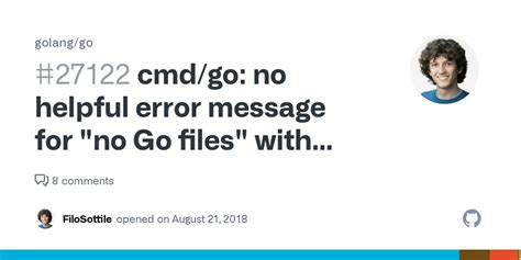 Cmd Go No Helpful Error Message For No Go Files With Modules Issue Golang Go Github