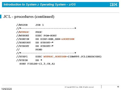 Introduction To Zos Job Control Language Jcl Copyright