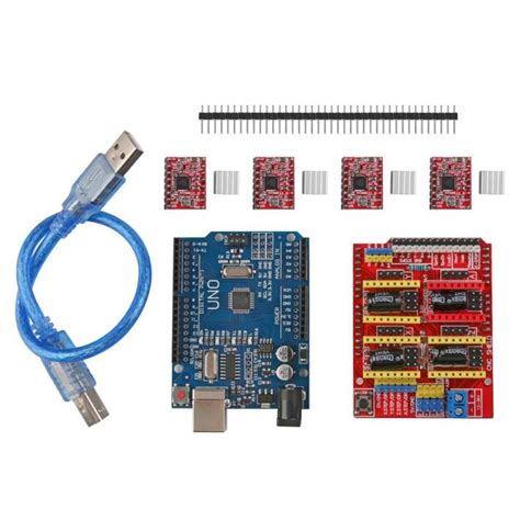 Cnc Shield V3 3d Printer Expansion Board 4pcs A4988 Driver Uno R3 Usb