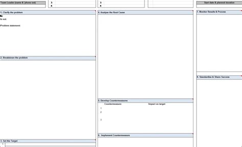 Problem Solving Template Excel