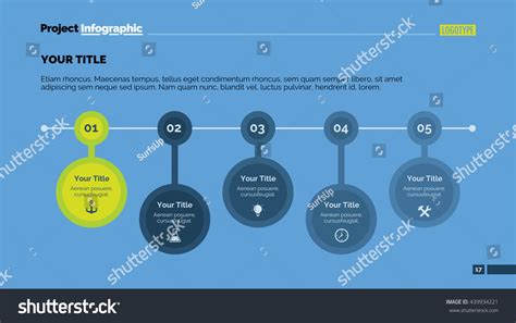 Process Chart Slide Template 1 Stock Vector Royalty Free 439934221