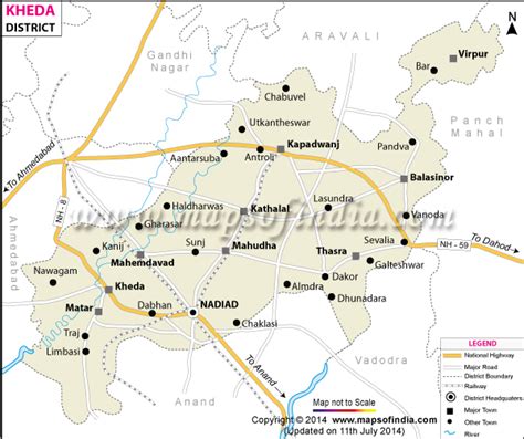 Kheda District Map