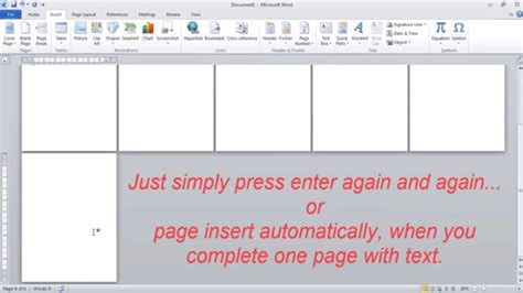 How To Insert Page In MS Word Insert A Blank Page Adding Pages In Microsoft Word 2007
