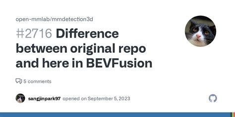 Difference Between Original Repo And Here In Bevfusion · Issue 2716 · Open Mmlabmmdetection3d