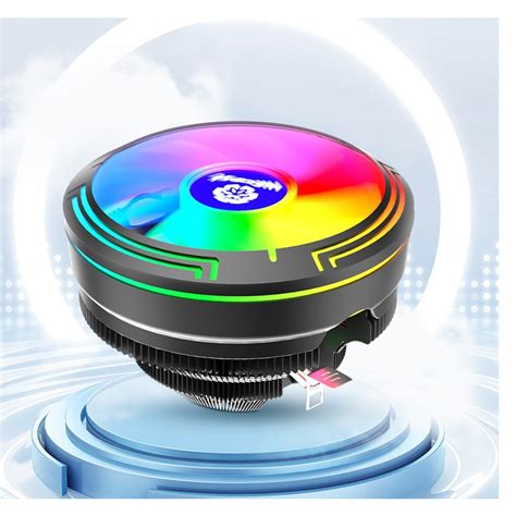 Intel Amd Cpu Fan Lga 775115x Fm1 Fm2 Am3 Computer Host Cooling Silent Rgb Fan Universal Cpu