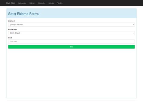 Github Icakmakmvc Stok Takip Sistemi Mvc Stok Takip Sistemi