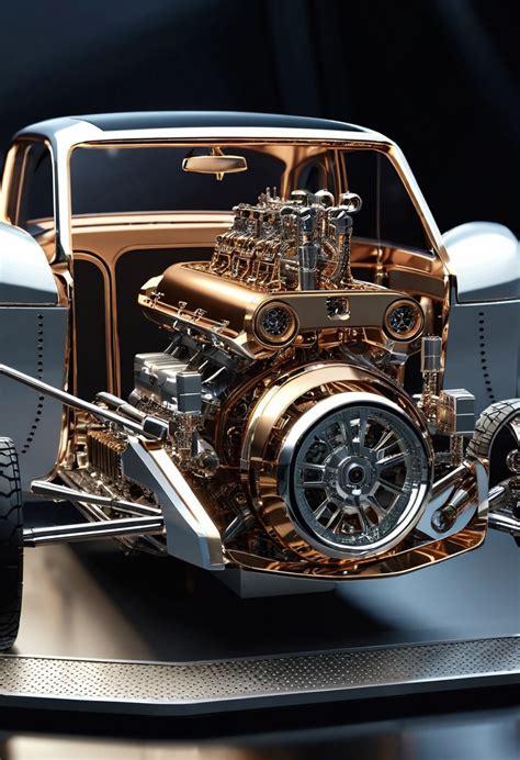 Robots Assembling A Car Engine Stable Diffusion Online