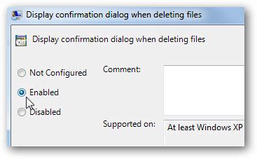 Manage The Delete Confirmation Dialog Box In Windows 7