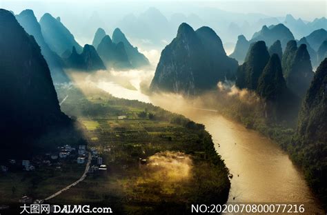 山水风景图片素材 大自然 花草 大山谷图库